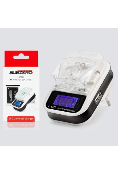 Subzero LCD Akıllı Pil Şarj Aleti Subzero DC55 - Beyaz Subzero LCD Akıllı Pil Şarj Aleti Subzero DC55 - Beyaz