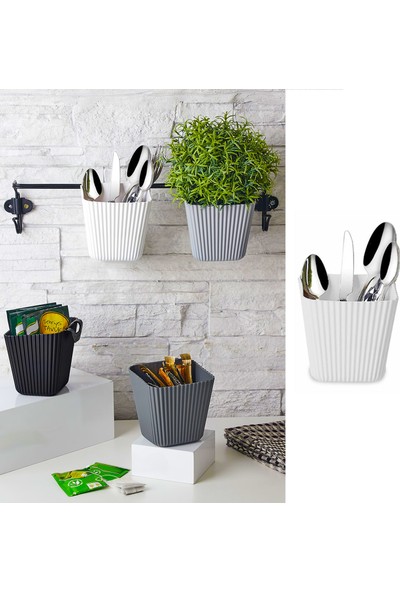 Ferhome Askılı Organizer Sepet 2’li Set Çok Amaçlı Asılabilir Saksı Kutu Ferhome Askılı Organizer Sepet 2’li Set Çok Amaçlı Asılabilir Saksı Kutu