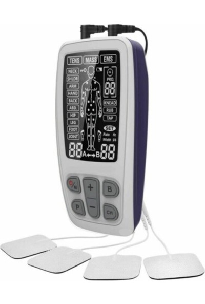 Roovjoy Şarj Edilebilir Tens Ems Masaj Cihazı Aleti +4 Ped Ağrı Fizik Tedavi (Bataryalı) R-C4A Roovjoy Şarj Edilebilir Tens Ems Masaj Cihazı Aleti +4 Ped Ağrı Fizik Tedavi (Bataryalı) R-C4A