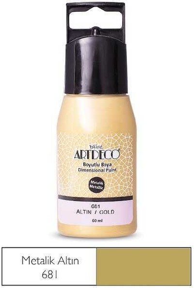 Artdeco Metalik Boyutlu Boya 60 ml Altın Artdeco Metalik Boyutlu Boya 60 ml Altın