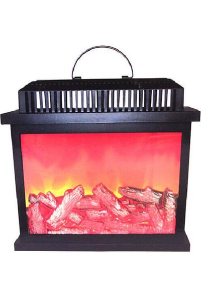 LED Işıklı Dekoratif Şömine Büyük Boy