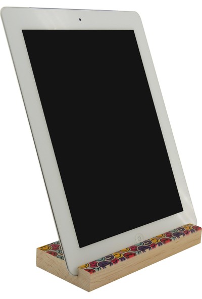 Nyn Ahşap Table Tutacağı,tablet Altlığı Baskılı Model