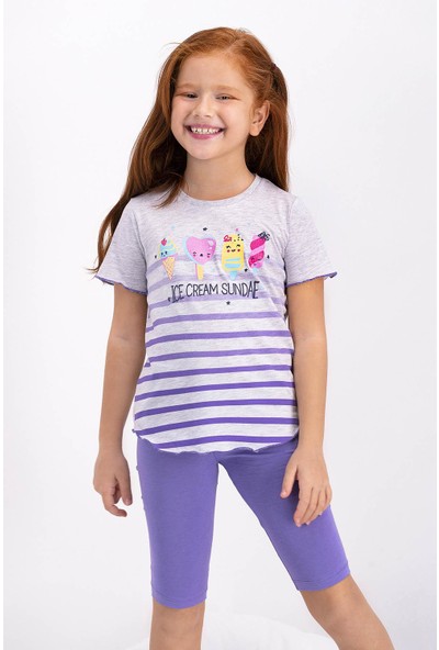 ROLY POLY Kız Çocuk Bermuda Tayt Takım RP2432-G 21Y