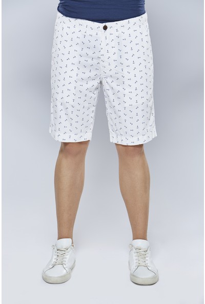 Superfly Chino Şort Erkek Beyaz Şort 20706-01