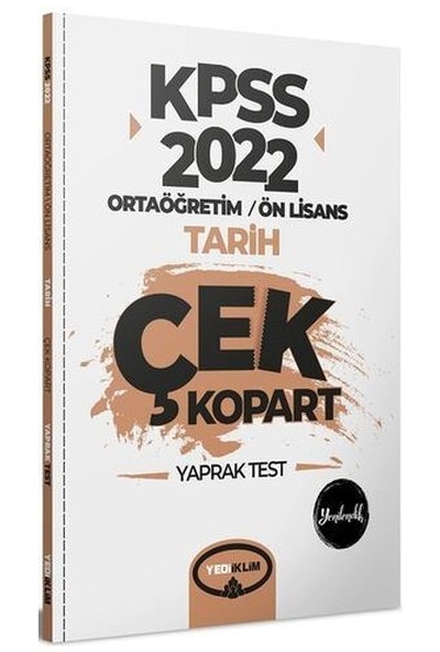 Yediiklim Yayınları KPSS 2022 Ortaöğretim Ön Lisans Genel Kültür Tarih Çek Kopart Yaprak Test Yediiklim Yayınları KPSS 2022 Ortaöğretim Ön Lisans Genel Kültür Tarih Çek Kopart Yaprak Test