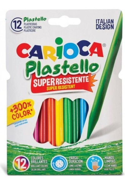 Carioca 42711 Elleri Kirletmeyen Yıkanabilir Pastel Boya Kalemi 12'li