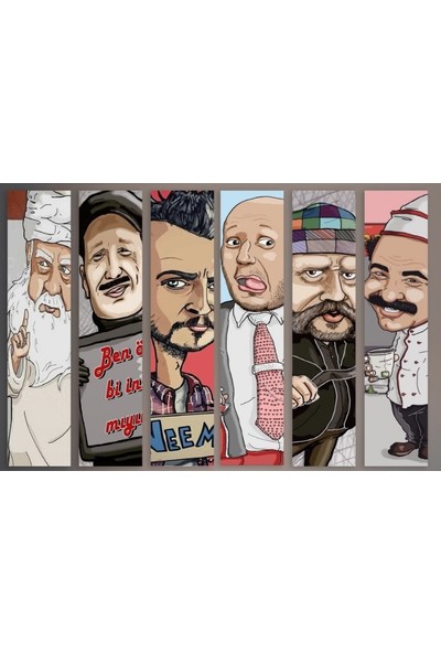 Walldeco Leyla İle Mecnun Mdf Ayraç Seti 6'lı Walldeco Leyla İle Mecnun Mdf Ayraç Seti 6'lı