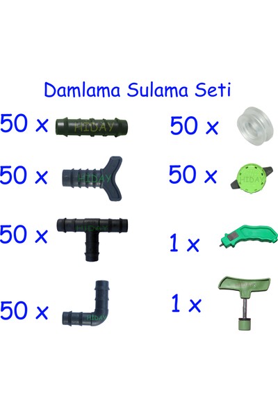 Hiday Damlama Sulama Seti - 16 Hiday Damlama Sulama Seti - 16