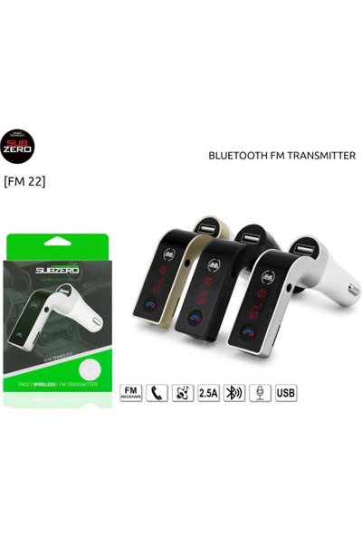 Subzero Bluetooth/usb Fm Transmitter FM22 Subzero Bluetooth/usb Fm Transmitter FM22