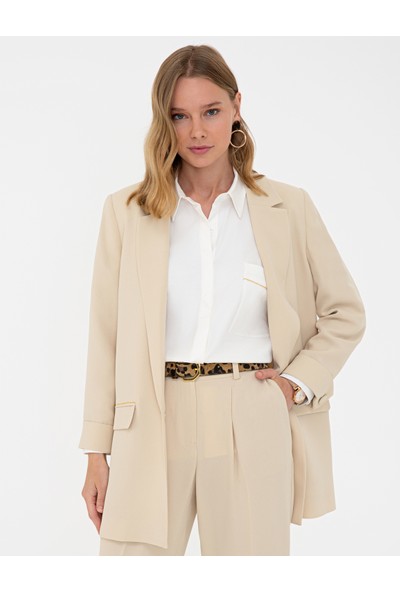 Pierre Cardin Bej Regular Fit Ceket 50241706-VR011 Pierre Cardin Bej Regular Fit Ceket 50241706-VR011