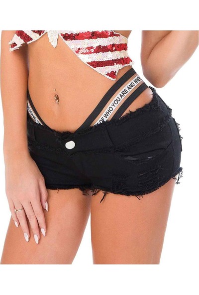 Merry See Bel Lastik Detaylı Denim Kot Şort