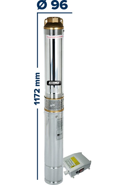 Rtrmax RTM882 Derinkuyu Dalgıç Pompa 1500W/2HP 2 Inç 112M