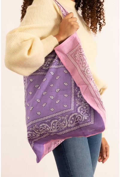 New Obsessions Bandana Desenli Plaj Çantası