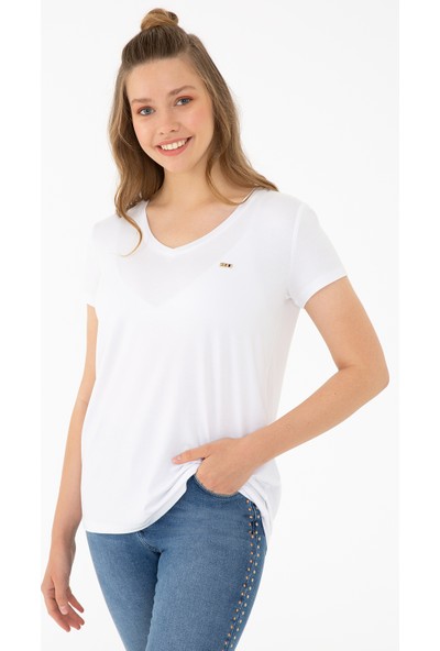 U.S. Polo Assn. Beyaz T-Shirt Basic 50238030-VR013