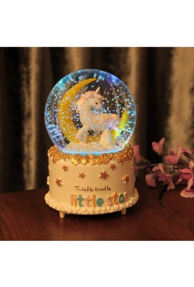 Dream Plus Renkli Işıklı Müzikli Unicorn Kar Küresi Büyük Boy Dream Plus Renkli Işıklı Müzikli Unicorn Kar Küresi Büyük Boy