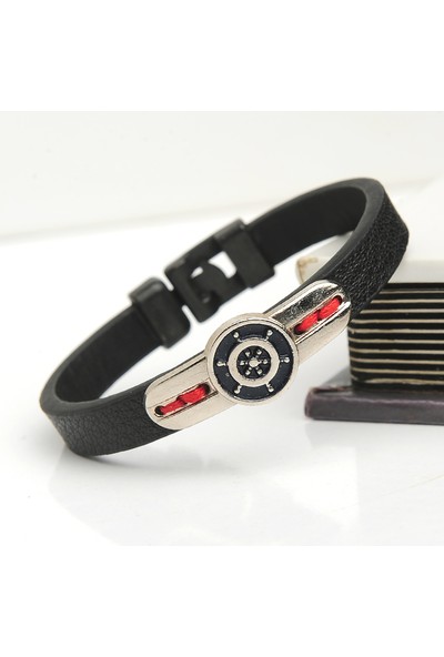 North Dümen Aksesuarlı Denizci Balıkçı Erkek Deri Bileklik