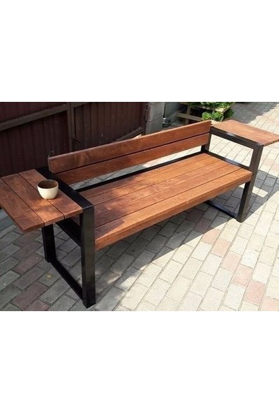 Abronya Ahşaplı Bank Modeli Yan Sehpalı Bahçe Bankları 1 Adet Abronya Ahşaplı Bank Modeli Yan Sehpalı Bahçe Bankları 1 Adet