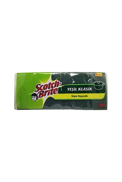 Scotch Brite Yeşil Klasik Bulaşık Süngeri 8li