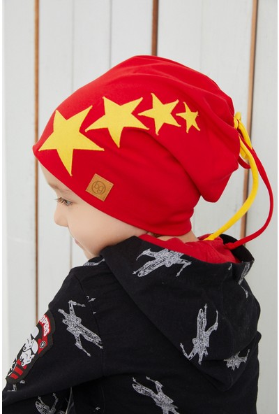 Babygiz Sarı Kırmızı Fanatik Şapka Bere Yumuşak Çift Katlı Spor %100 Doğal Pamuklu Penye Babygiz Sarı Kırmızı Fanatik Şapka Bere Yumuşak Çift Katlı Spor %100 Doğal Pamuklu Penye