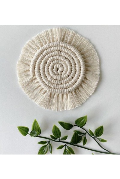 Smyrna Handmade Makrome Bardak & Mum Altlığı (1 Adet) B027
