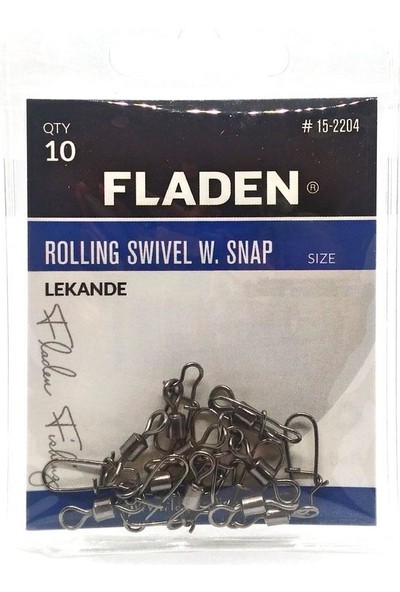 Fladen Lekande Rolling Swivel W.snap Klipsli Fırdöndü Fladen Lekande Rolling Swivel W.snap Klipsli Fırdöndü