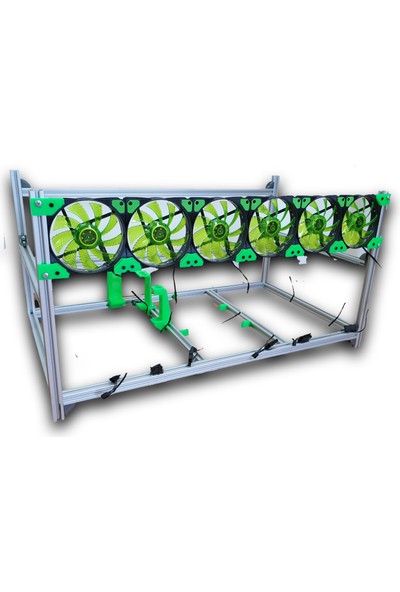 Hobi İzmir Ercrig 15'li Fanlı Mining Rig Kasası Alüminyum Sigma Profil Hobi İzmir Ercrig 15'li Fanlı Mining Rig Kasası Alüminyum Sigma Profil