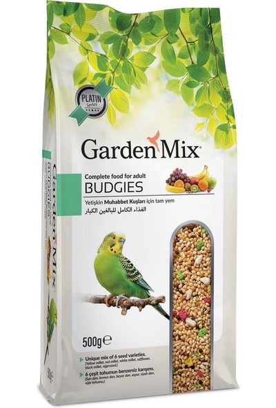 melekstore Garden Mix Platin Meyveli Muhabbet Kuşu Yemi 500 gr