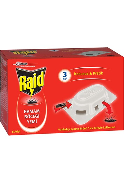 Raid Hamam Böceği Yemi 6 'lı Raid Hamam Böceği Yemi 6 'lı