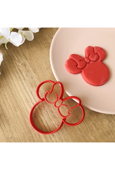 Cestopieno Minnie Mouse Kurabiye Kalıbı (Kırmızı)