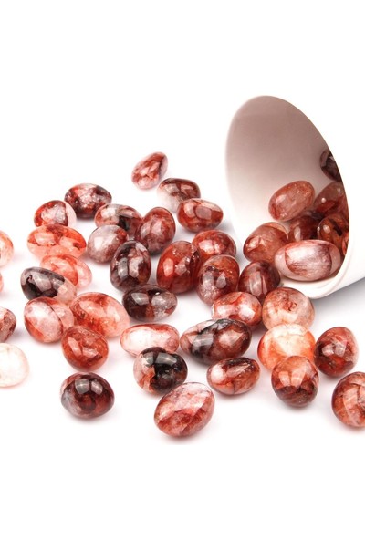Asya Gems Hematoid Kuvars Doğal Taş Tamburlanmış Parça Asya Gems Hematoid Kuvars Doğal Taş Tamburlanmış Parça