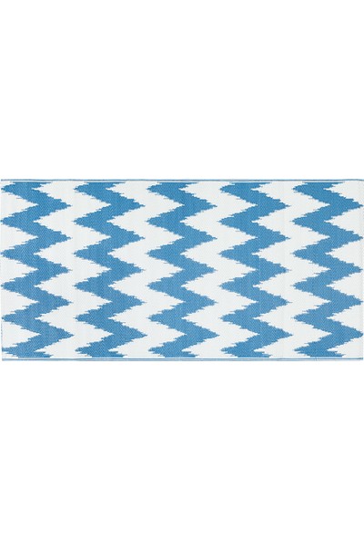 English Home Chevron Polipropilen Plaj Hasırı 90X180 cm Beyaz - Mavi English Home Chevron Polipropilen Plaj Hasırı 90X180 cm Beyaz - Mavi