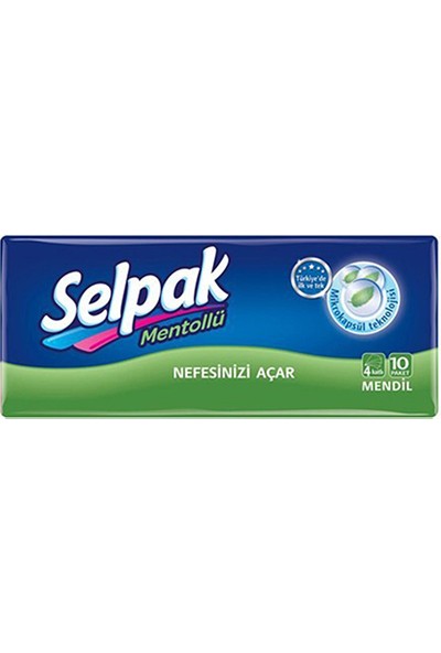 Selpak Cep Mendili Mentollü Mendil 10LU Selpak Cep Mendili Mentollü Mendil 10LU