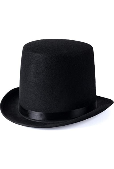 Erpa Yetişkinler Için Siyah Renk Ringmaster Sihirbaz Şapkası Fötr Şapka 12 cm Erpa Yetişkinler Için Siyah Renk Ringmaster Sihirbaz Şapkası Fötr Şapka 12 cm