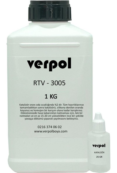 Verpol Rtv-2 Yarı Şeffaf - Ekstra Yumuşak Kalıp Silikonu - 1 kg Verpol Rtv-2 Yarı Şeffaf - Ekstra Yumuşak Kalıp Silikonu - 1 kg