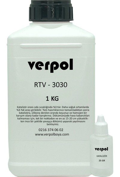 Verpol Rtv-2 Yarı Şeffaf - Sert Kalıp Silikonu (30 Shore) -1 kg