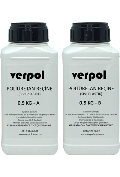 Verpol Poliüretan Döküm Reçinesi - Sıvı Plastik - 1 kg Verpol Poliüretan Döküm Reçinesi - Sıvı Plastik - 1 kg