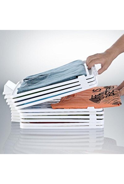 Decobella Plastik T-Shirt Düzenleyici, Gömlek,elbise,dolap Organizer 5 Adet
