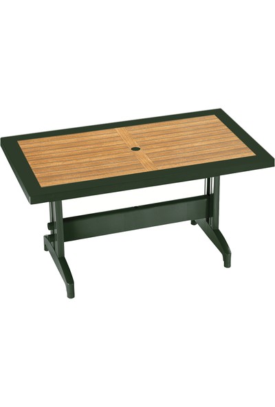 Papatya Pera 70 x 120 cm Dikdörtgen Masa Yeşil Ahşap Desenli