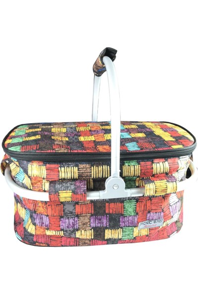 Picnic Bag Taşınabilir Yalıtımlı Desenli Piknik Çantası - Piknik Sepeti - Kamp Çantası 27 L Picnic Bag Taşınabilir Yalıtımlı Desenli Piknik Çantası - Piknik Sepeti - Kamp Çantası 27 L