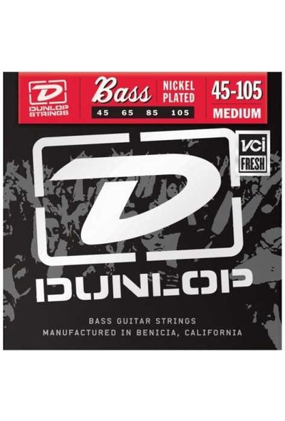 Jim Dunlop DBN45105 4 Telli Bas Gitar Teli (45-105) Jim Dunlop DBN45105 4 Telli Bas Gitar Teli (45-105)