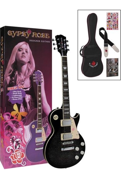 Valencia GRE2KCBK Elektro Gitar Gypsy Rose Set