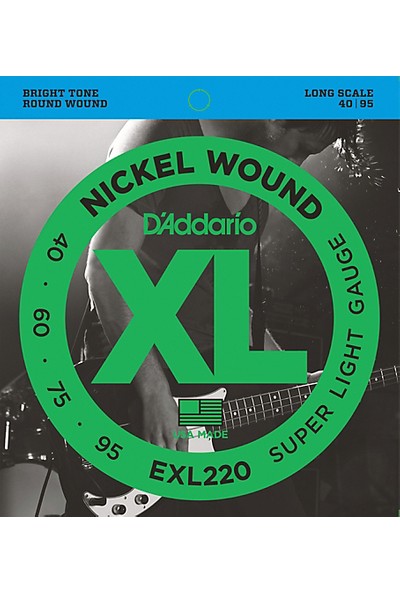 D’addario EXL220 Long Scale Bas Gitar Teli (40-95) D’addario EXL220 Long Scale Bas Gitar Teli (40-95)