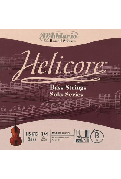 D’addario HS613 3/4m Helicore Solo B Kontrabas Teli (Si)