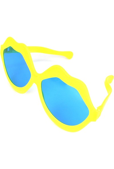 Erpa Sarı Renk Mega Boy Jumbo Dudak Şekilli Parti Gözlüğü