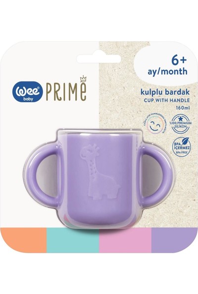 Wee Baby Kulplu Bardak Silikon Prime Mor Wee Baby Kulplu Bardak Silikon Prime Mor