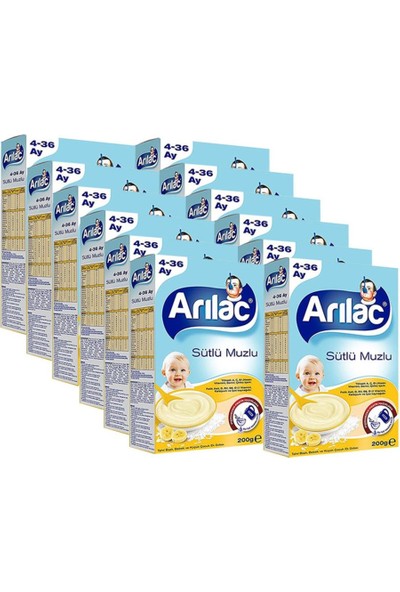 Arılac Instant Ek Gıda Sütlü Muzlu 200 gr x 12'li Ekonomik Koli Arılac Instant Ek Gıda Sütlü Muzlu 200 gr x 12'li Ekonomik Koli