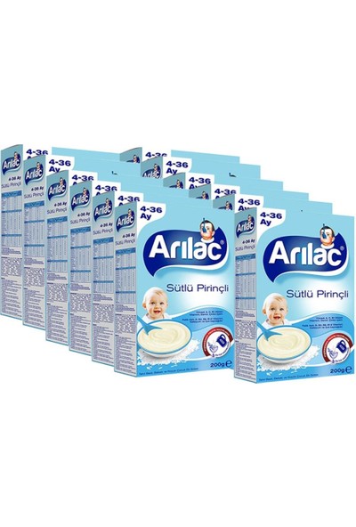 Arılac Instant Ek Gıda Sütlü Pirinçli 200 gr x 12'li Ekonomik Koli Arılac Instant Ek Gıda Sütlü Pirinçli 200 gr x 12'li Ekonomik Koli