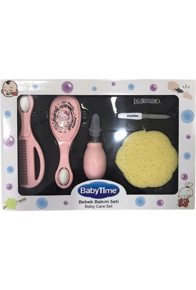 Baby Time Babytime Bebek Bakım Seti - Pembe Baby Time Babytime Bebek Bakım Seti - Pembe