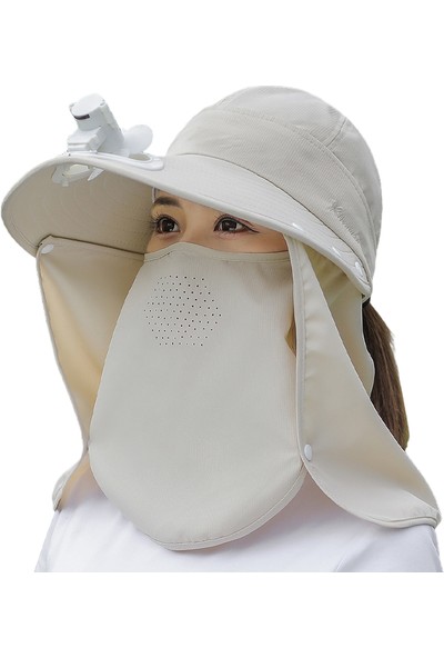 Moyan Fan Sun Hat Kadın Yaz Bisiklet Yüz Koruma Anti-Ultraviyole Güneş Şapka