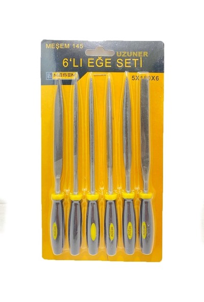 Meşem Mini Eğe Seti Takımı Çeşitli Uçlu 6 Parça 5X180X6 Meşem Mini Eğe Seti Takımı Çeşitli Uçlu 6 Parça 5X180X6